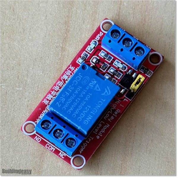 12V, 1 Channel relay module with trigger and test button
