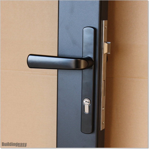 Aluminium Louver Pedestrian Gate 1M wide in Matte Black With Parts 1.8M ...