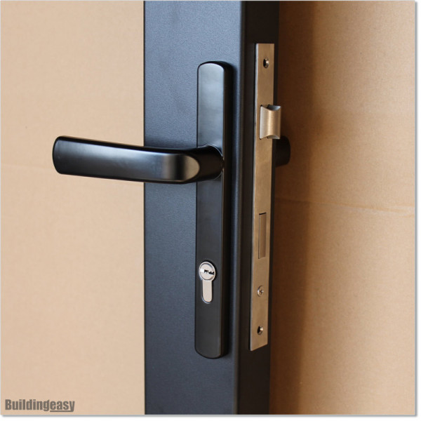 Aluminium Louver Pedestrian Gate 1M wide in Matte Black With Parts 1.8M ...