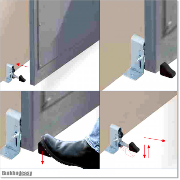 Self-locking and adjustable swing gate stopper. Use it when the gate is ...