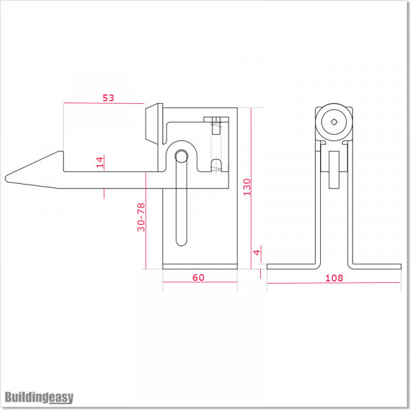 Self-locking and adjustable swing gate stopper. Use it when the gate is ...