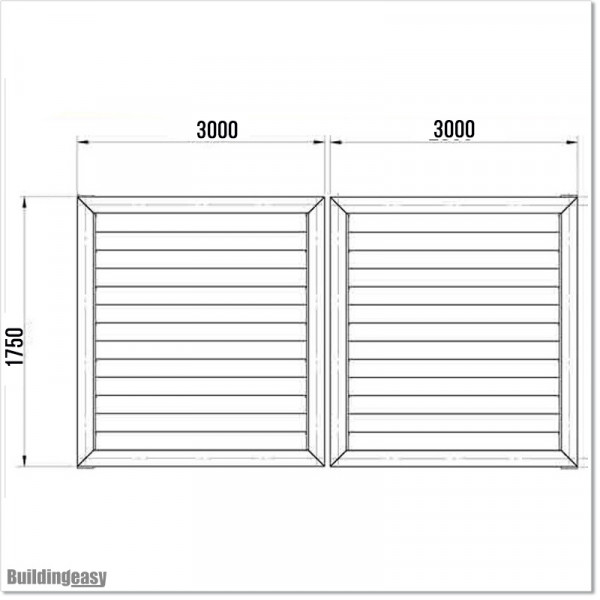 This louver gate is 6M wide and gate height is 1.75M. Gate colour is ...