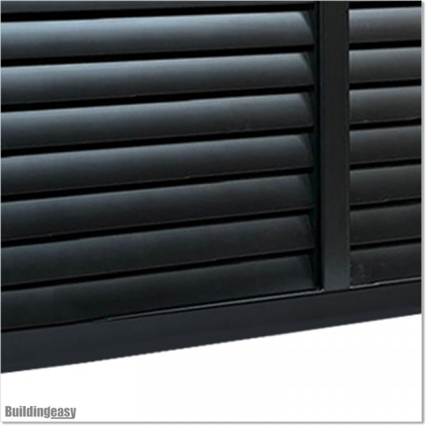 Matte Black 4M Wide Aluminium Louver Sliding Gate 1.8M High in Auckland