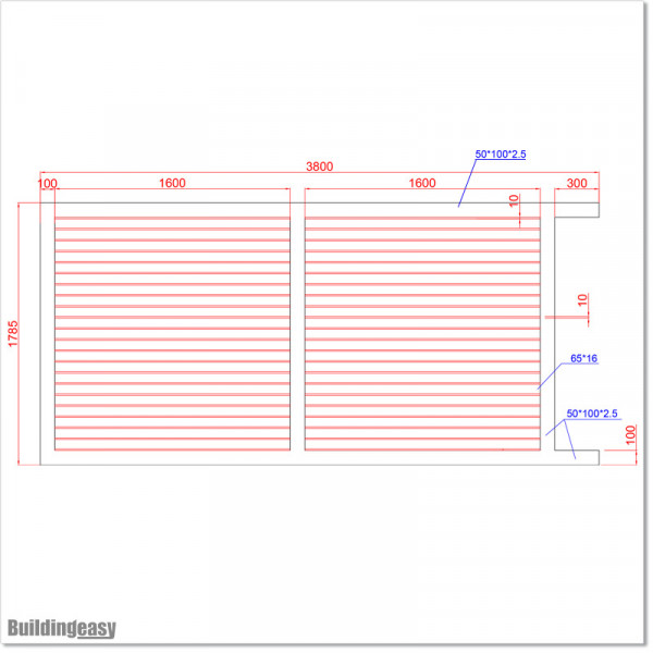 Sliding Slat Gate 3.8MX1.8M Gate is 3.8M wide and gate height is 1.8M